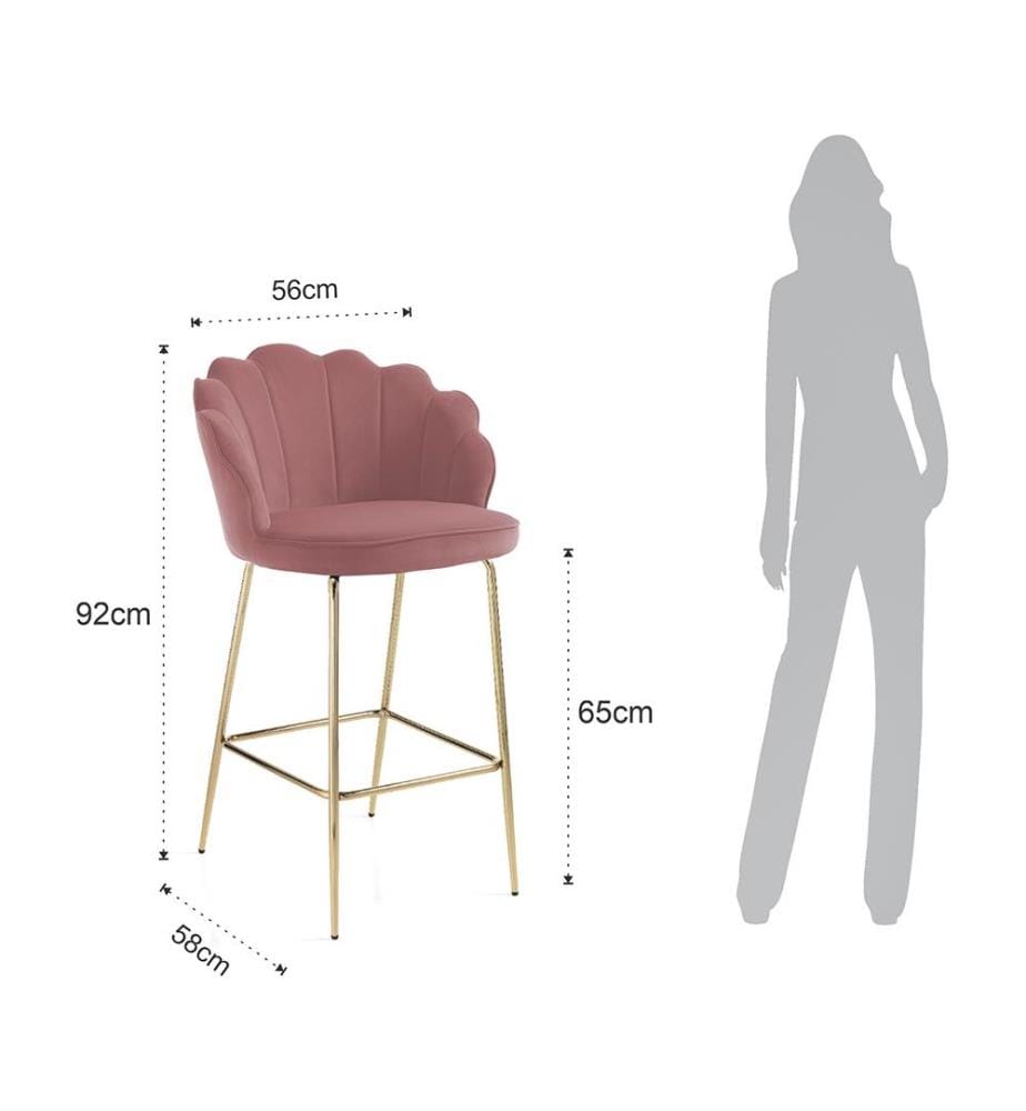 Tomasucci Seashell Stool - Pink | DeinDeal