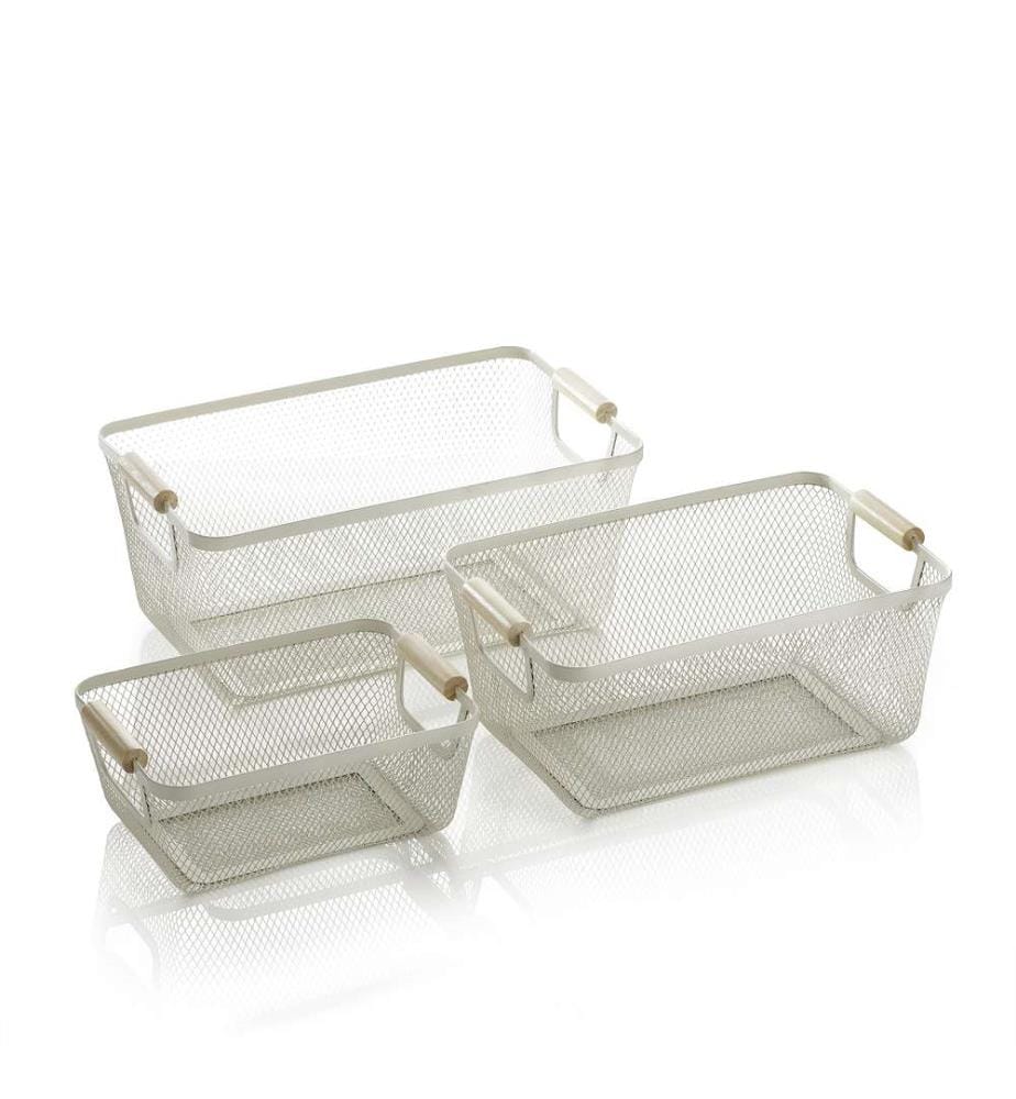 TFT Set of 3 Belye Baskets 35 x 21.5 x 15.5 cm -… | DeinDeal