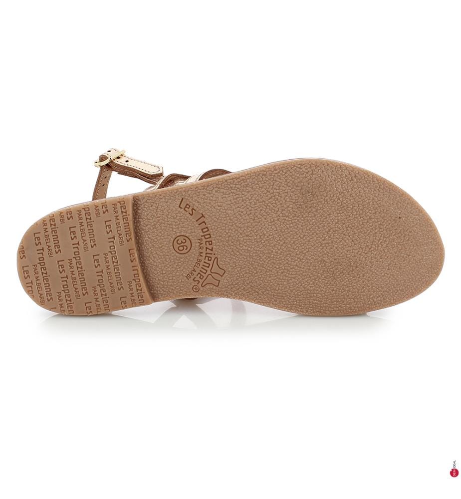 Les Tropéziennes Leather Sandals Baden - Gold | DeinDeal