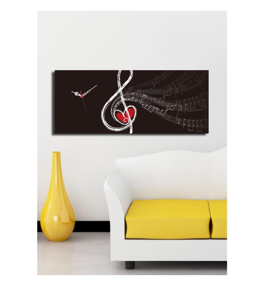 Wallity Decorative Canvas Wall Clock, Multicolor… | DeinDeal