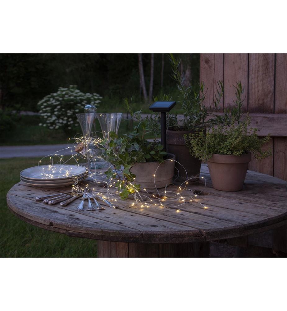 Star Trading Solar String Lights Dew Drop Silver… | DeinDeal