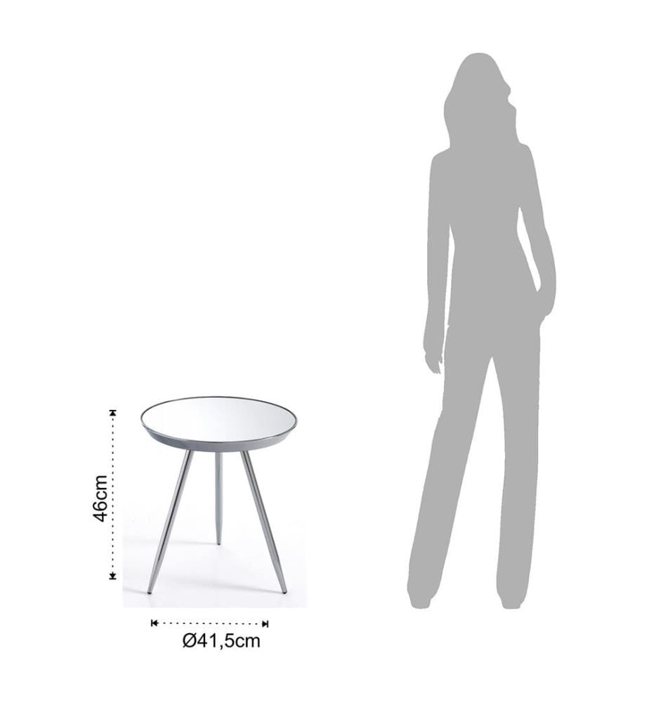 Tomasucci Spoke Chrome Side Table - Silver | DeinDeal