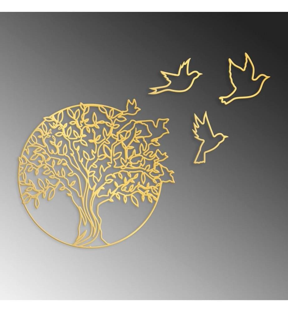 Wallxpert Decorative Metal Wall Accessory, Gold,… | DeinDeal
