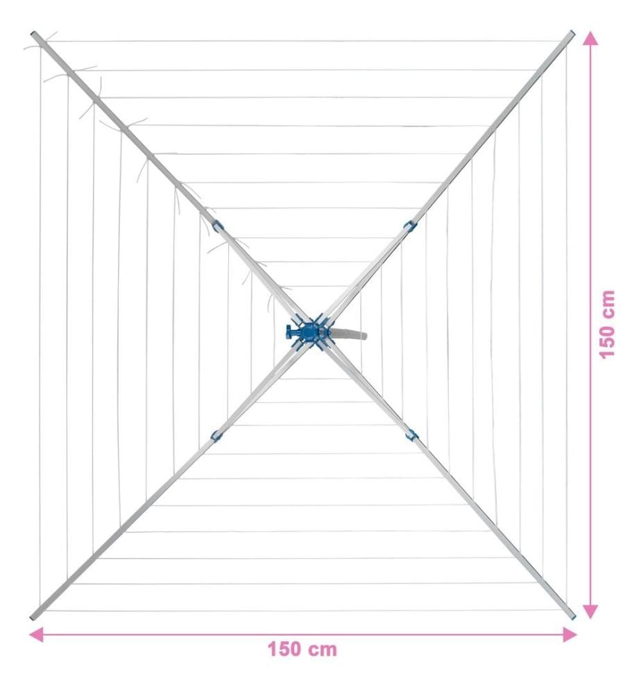 TecTake Rotary Airer Washing Line Outdoor 4 Arm … | DeinDeal