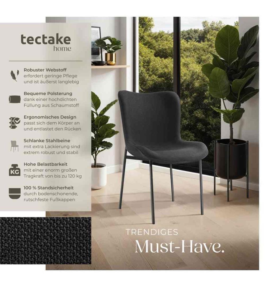 TecTake Dining Chair Tessa - ergonomic high back… | DeinDeal