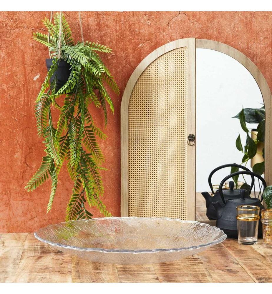 Large Round Plastic Tray D42.5 cm - Transparent | DeinDeal