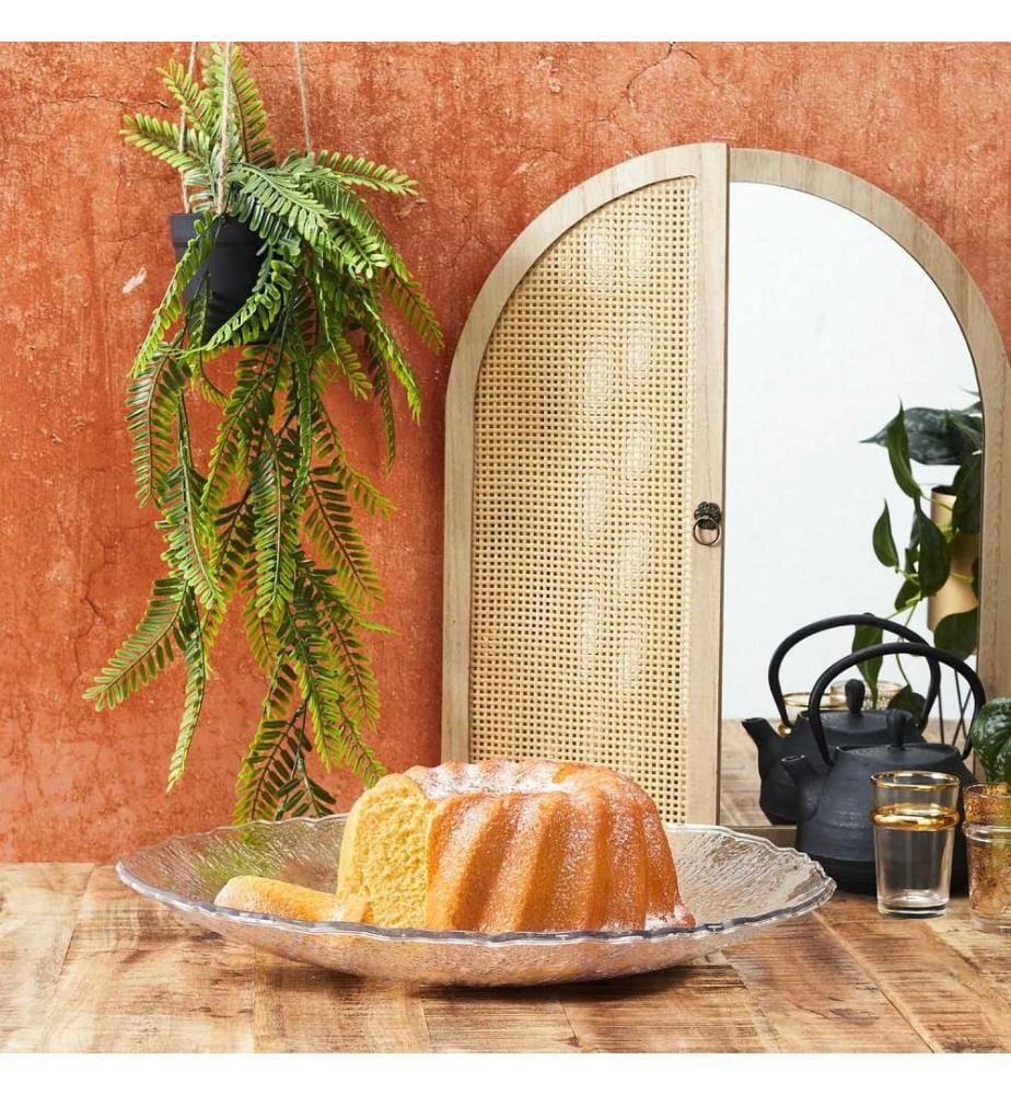 Large Round Plastic Tray D42.5 cm - Transparent | DeinDeal