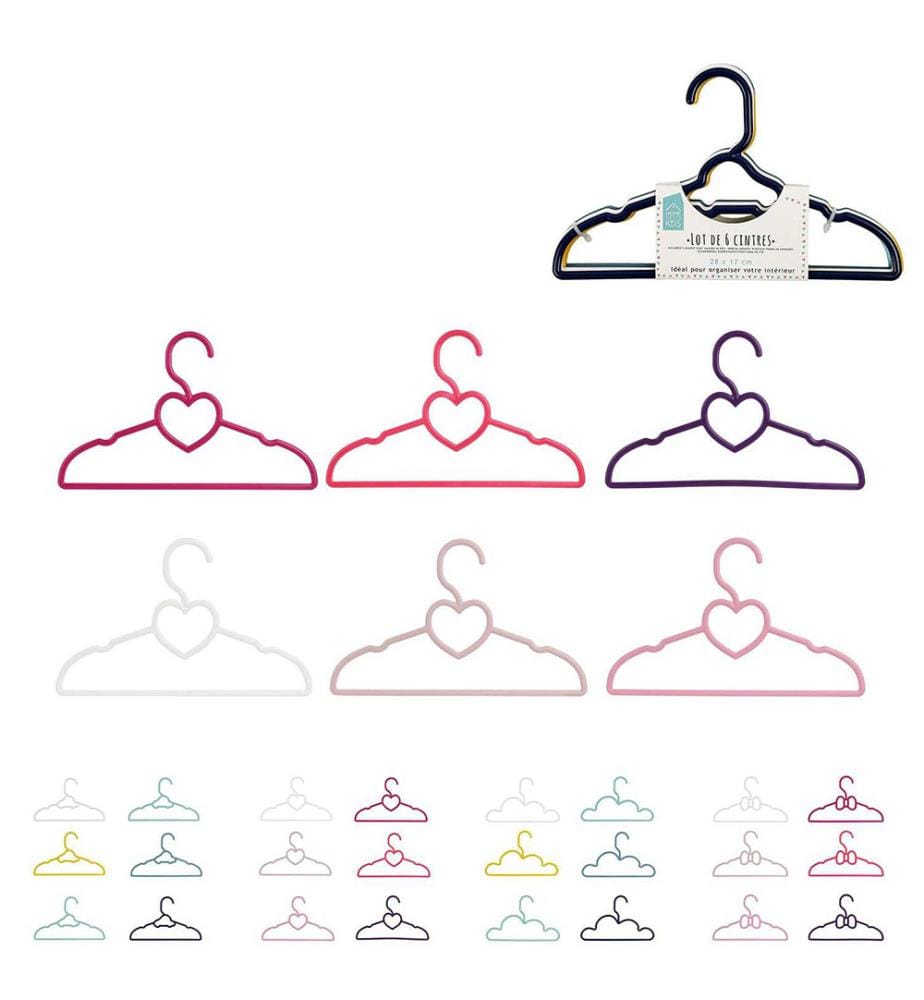 Children's Plastic Shape Hanger x6 - Multicolored | DeinDeal