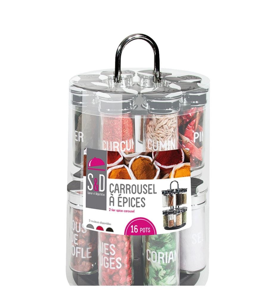Carousel 2 levels 16 Jars Covered Plastic Key | DeinDeal