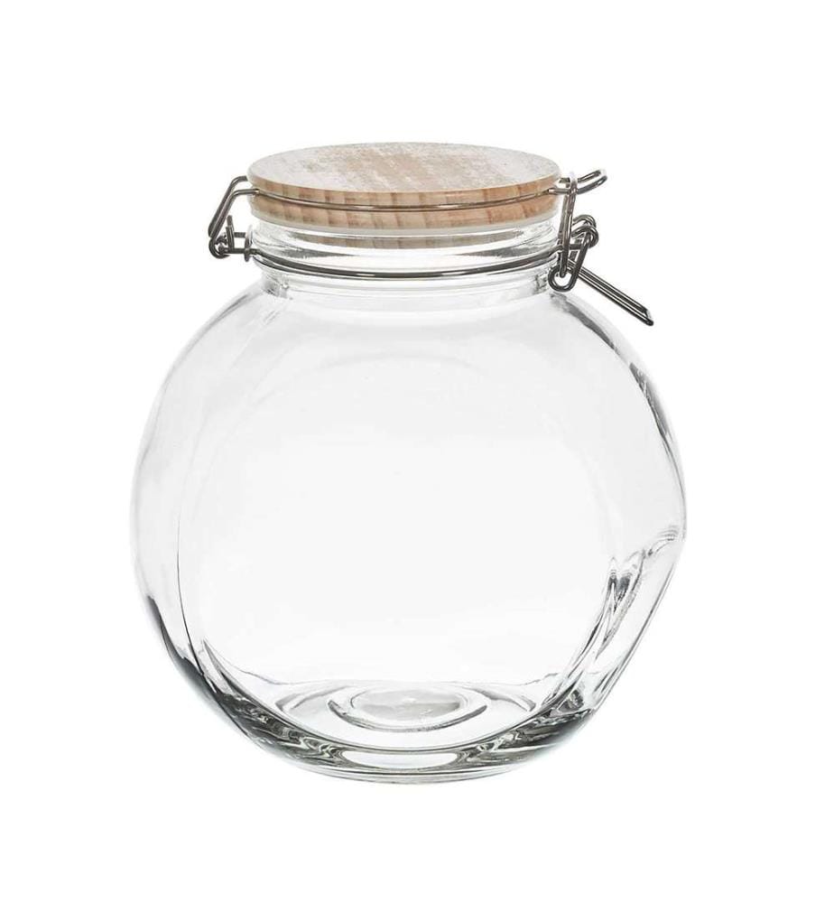 Round Conservation Jar with Wooden Lid - 2.2 L | DeinDeal