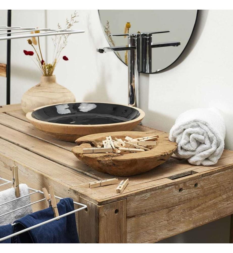 Set of 2 x 24 Linen Clips - Brown | DeinDeal