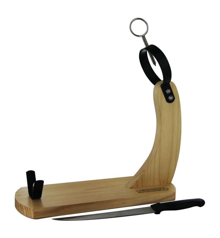 Ham Holder With Knife - Brown and Black | DeinDeal
