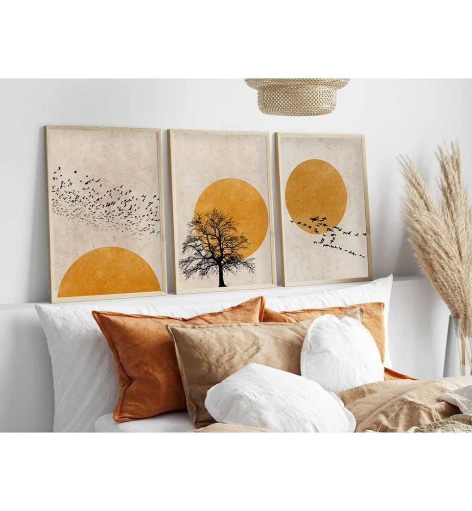 Wallxpert Decorative Framed MDF Painting, 3 Piec… | DeinDeal