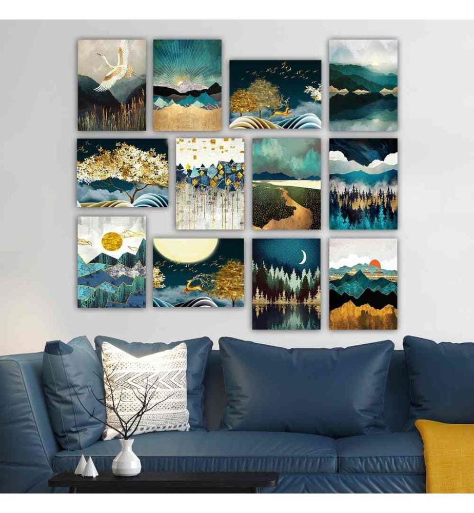 Wallxpert Decorative MDF Painting, 12 Pieces, Mu… | DeinDeal