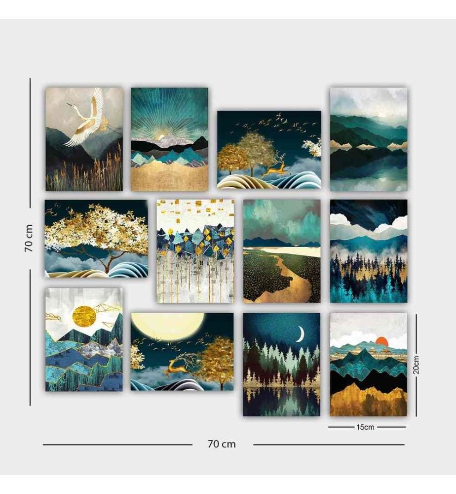 Wallxpert Decorative MDF Painting, 12 Pieces, Mu… | DeinDeal