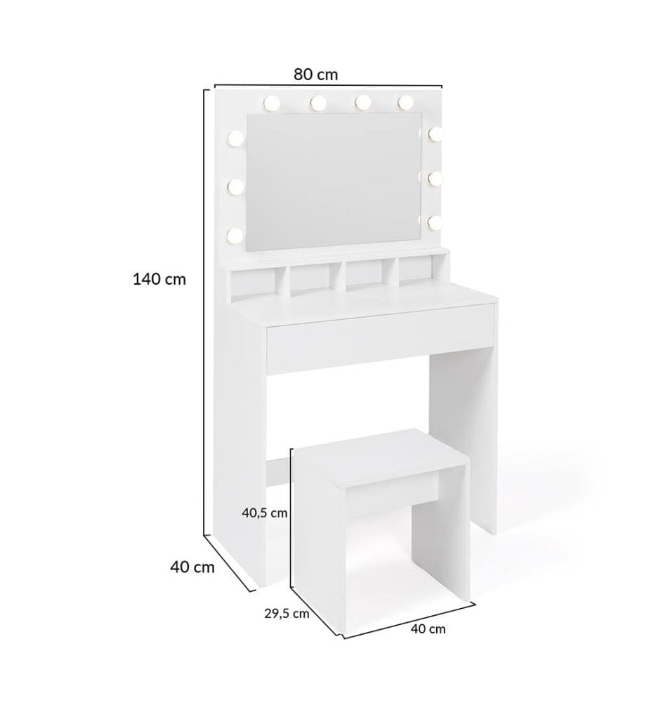 Idomya Zita Dressing table - White | DeinDeal