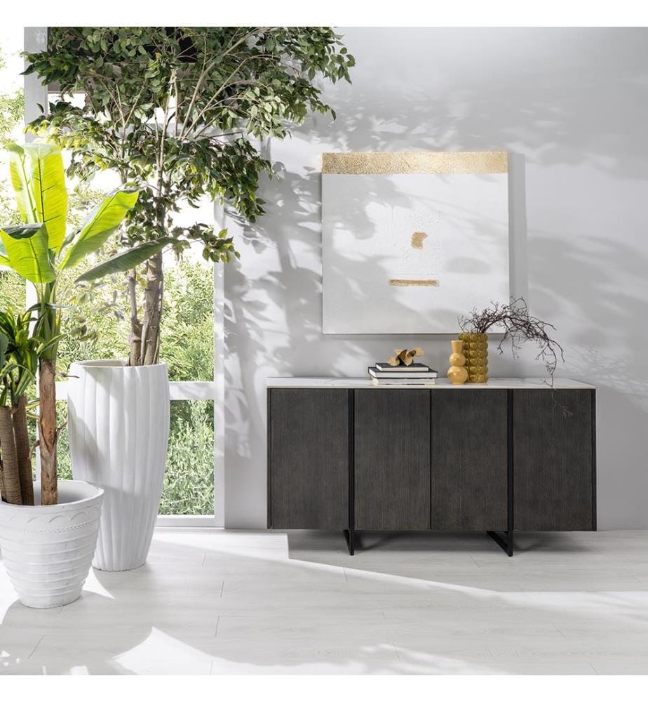 Stones Sideboard Alpha 160 x 40 x 85 cm - White … | DeinDeal