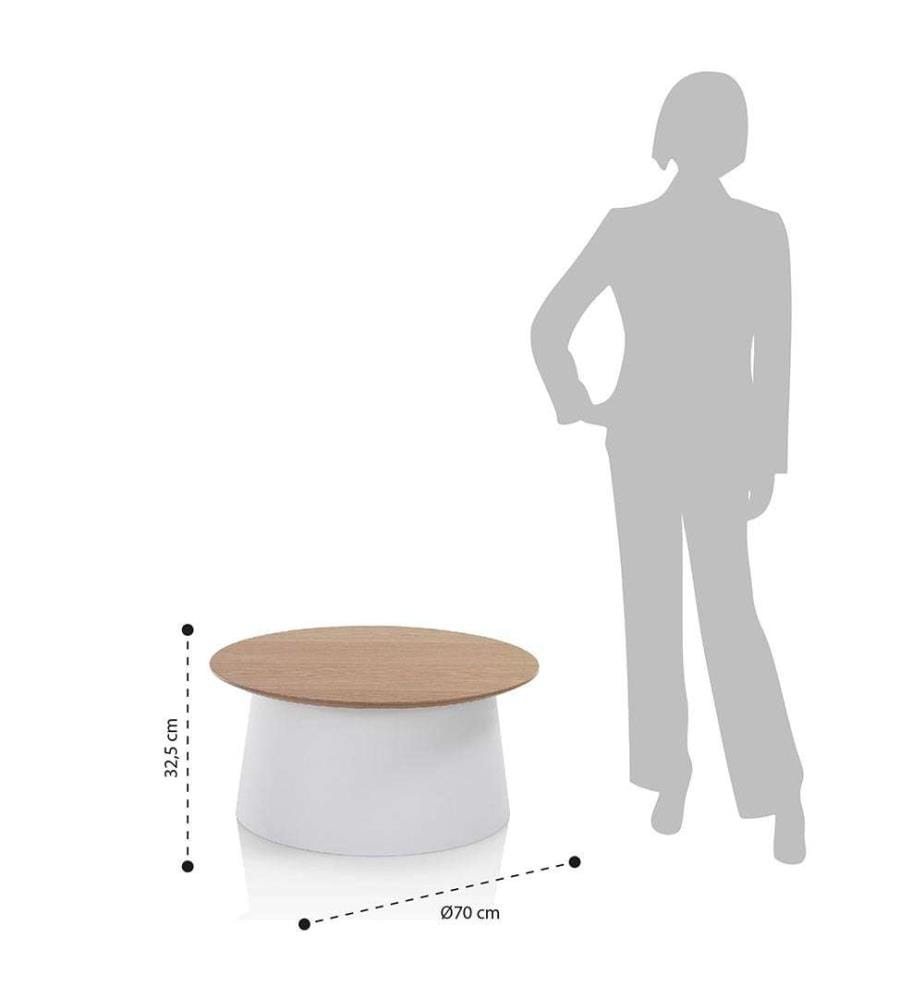 TFT Skunk coffee table 70 x 70 x 32.5 cm - White | DeinDeal