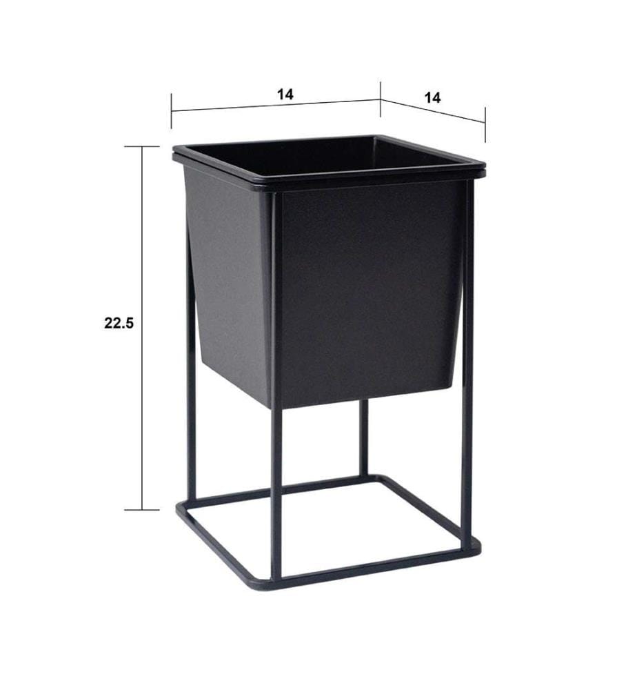 TFT Hua Single Plant Stand Black - 14x14x22.5 cm | DeinDeal
