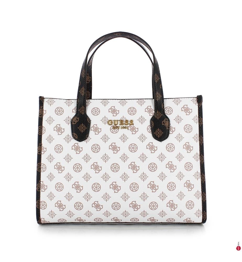Guess Handtasche Silvana Logo - Weiss und Dunkel… | DeinDeal