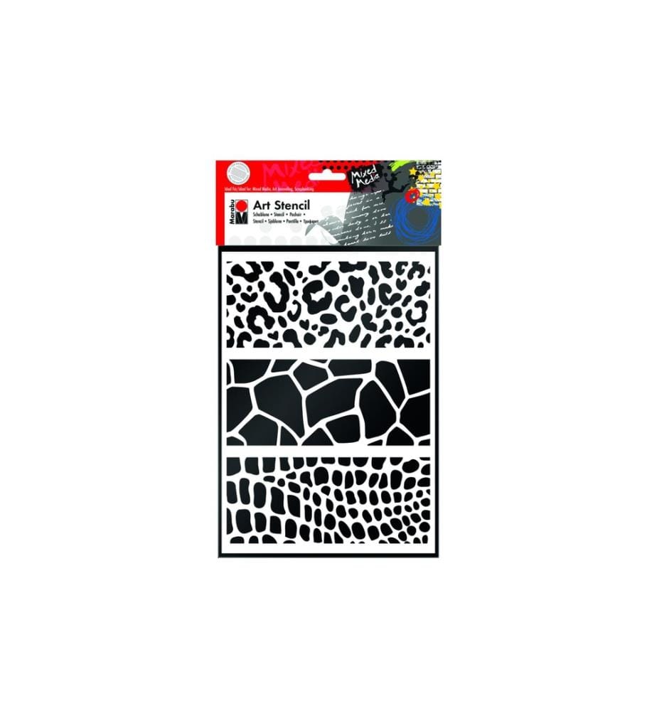 MARABU - Schablone Art Stencil Animal Print | DeinDeal