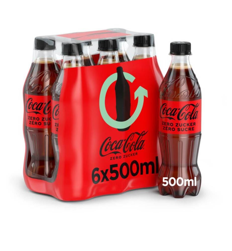 Coca Cola 4 x 6 Coke Zero, Pet - 500 ml | DeinDeal