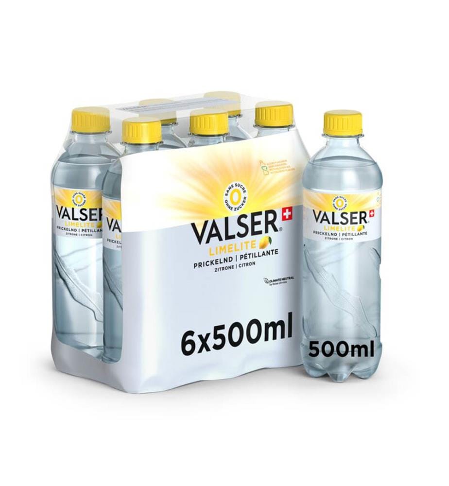 4 x 6 Valser Sparkling Lemon, Pet - 500 ml Valser | DeinDeal