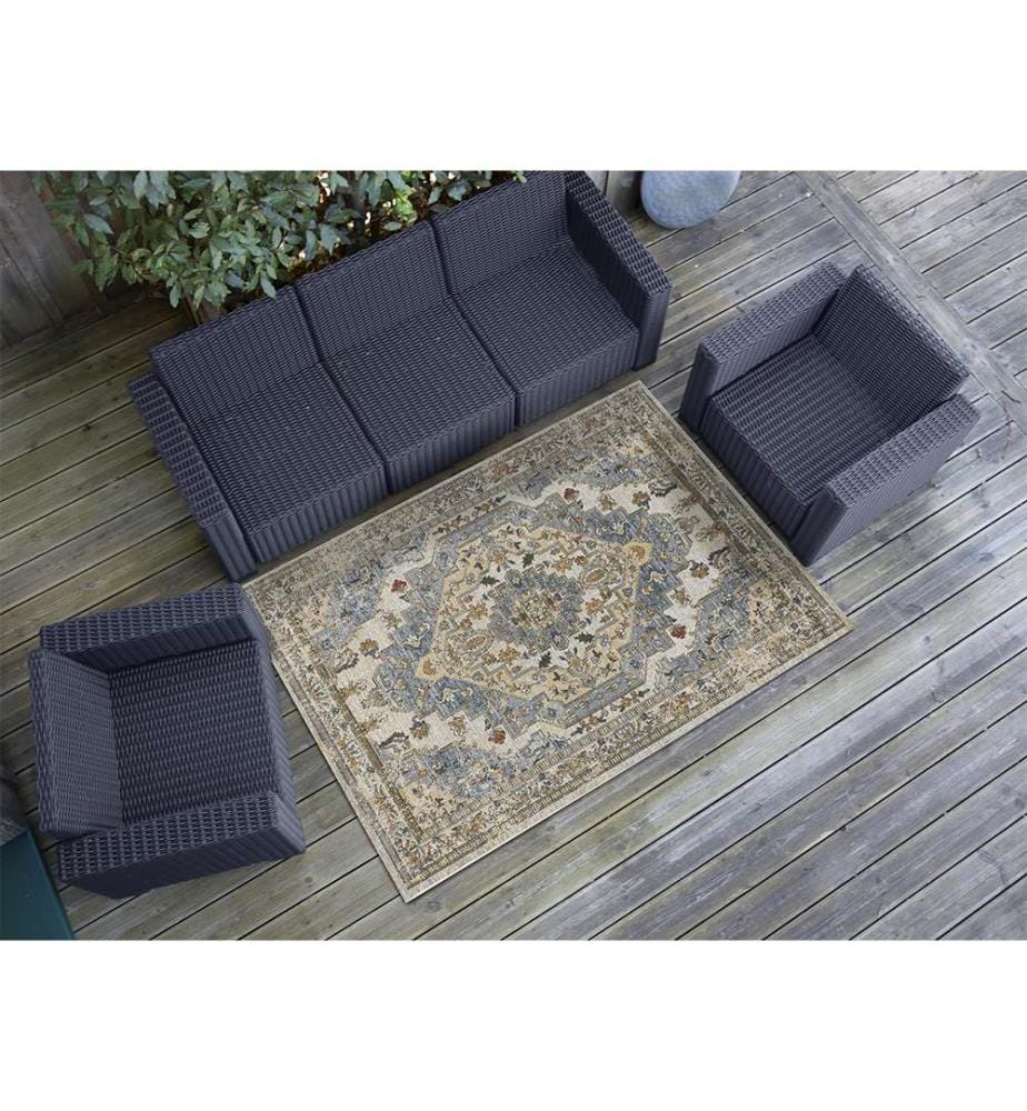 Unitrama Carpet Luna 120 x 170 cm - Blue | DeinDeal