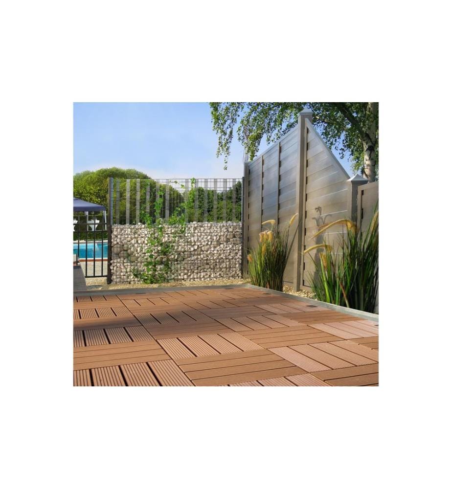 FLORCO - Balkon-& Terrassenplatten WPC braun 30 … | DeinDeal
