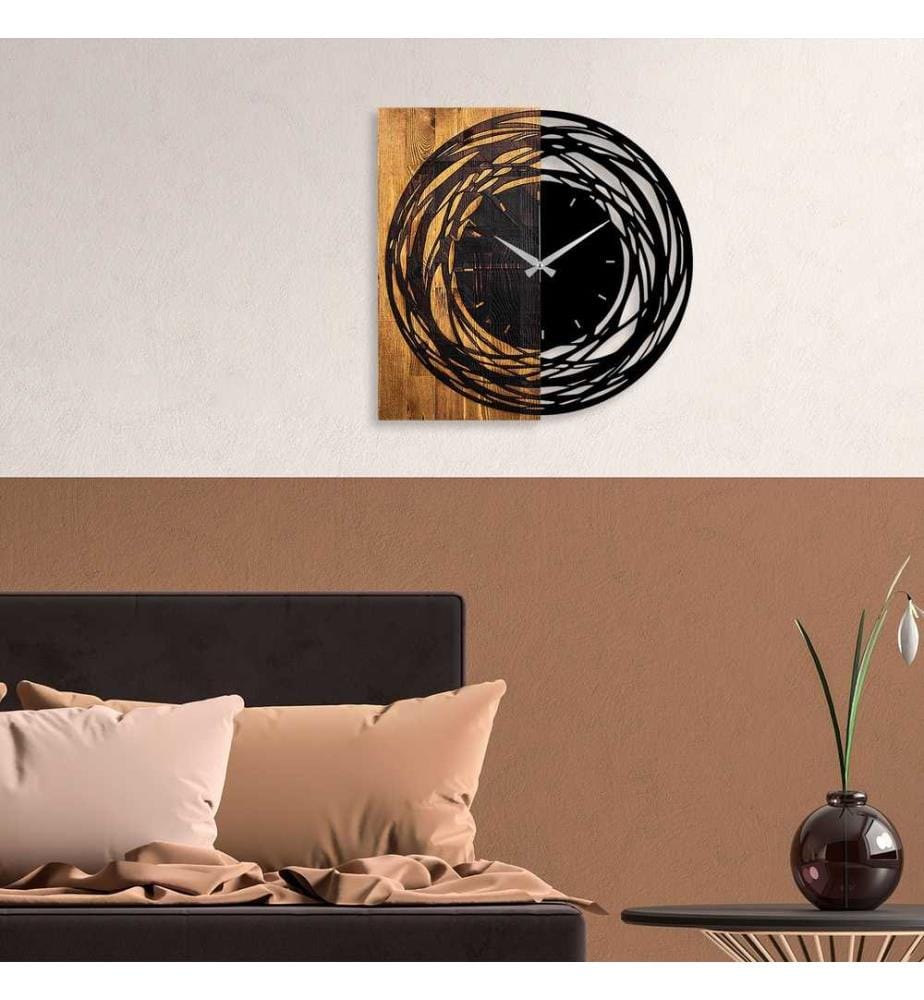 Wallxpert Decorative Wooden Wall Clock, Light Wa… | DeinDeal