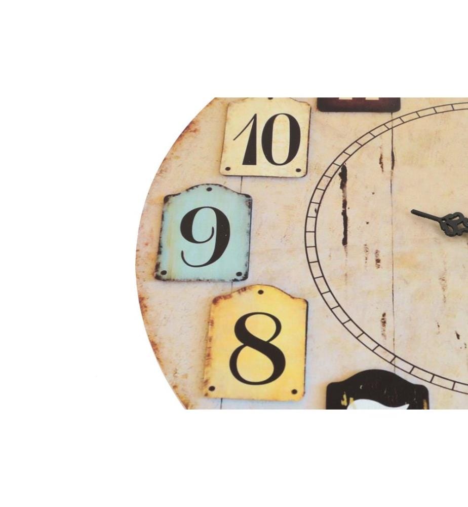 Wallxpert Decorative MDF Clock, Multicolor, MDF | DeinDeal