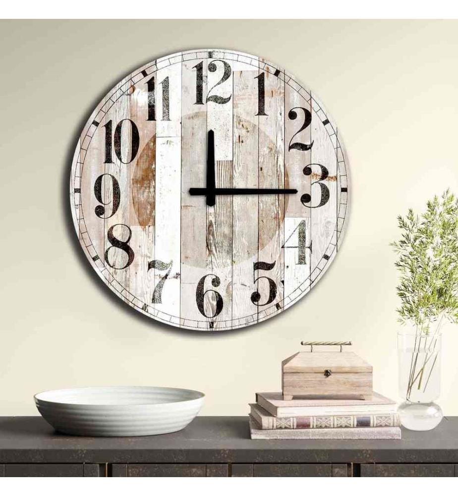 Wallxpert Decorative MDF Clock, Multicolor, MDF | DeinDeal