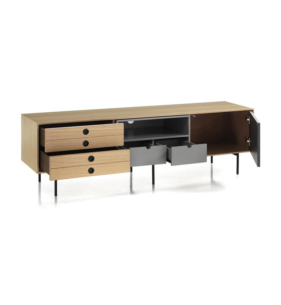 Tomasucci TV Sideboard Hero - Brown and Grey | DeinDeal