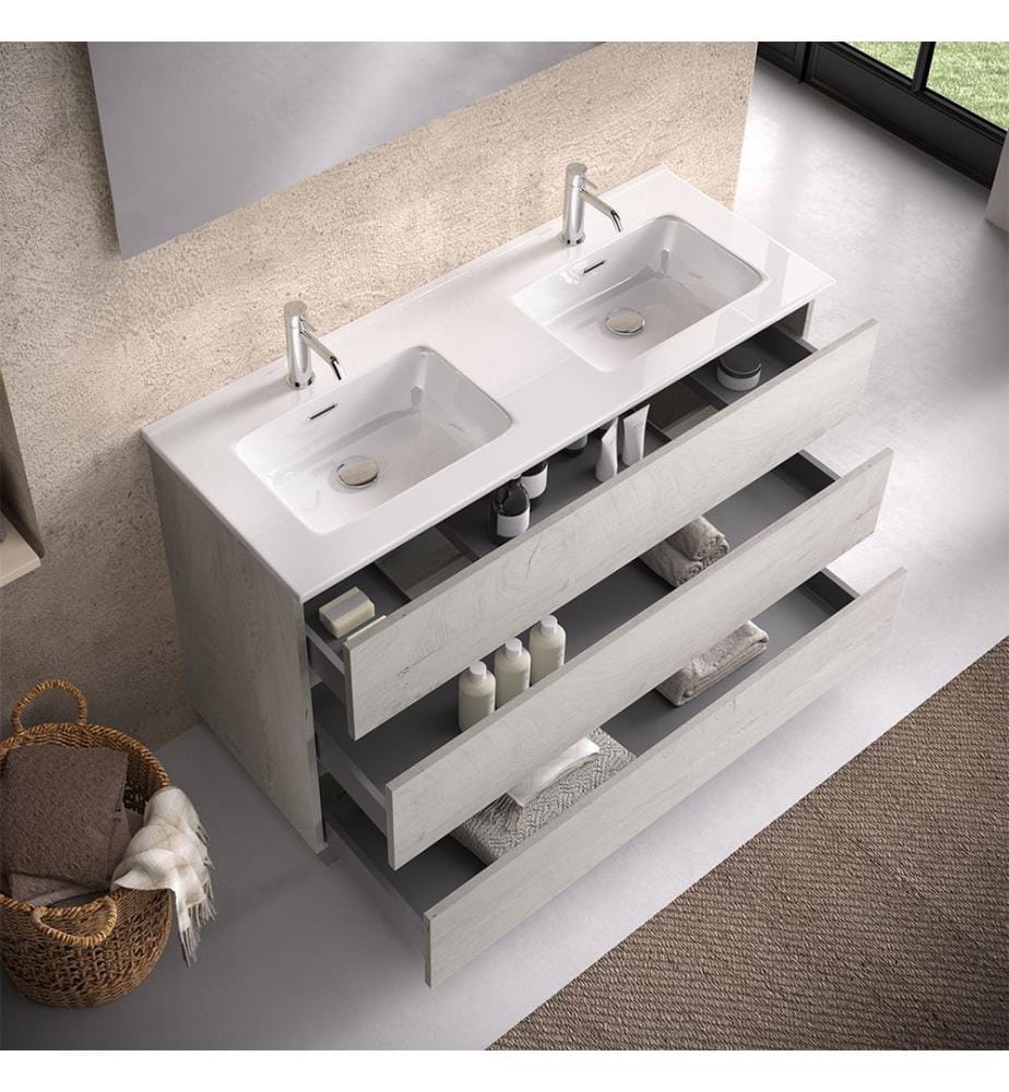 TFT Double Washbasin Vanity 4 Pieces Titan Alask… | DeinDeal