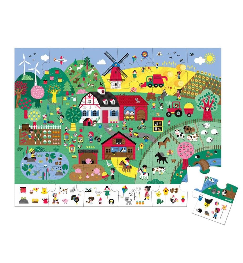 Janod Farm puzzle with hidden object game | DeinDeal