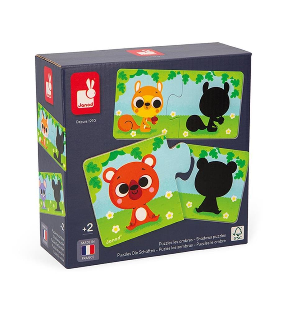 Janod Puzzle animals and their shadows | DeinDeal