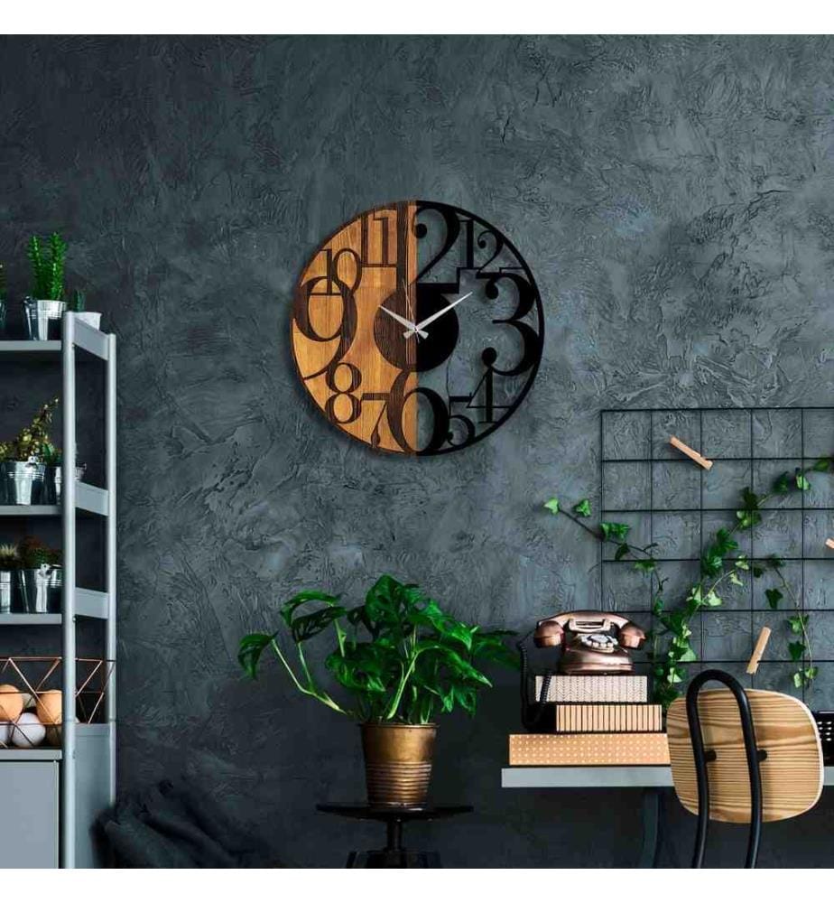 Wallxpert Decorative Wooden Wall Clock, Walnut B… | DeinDeal