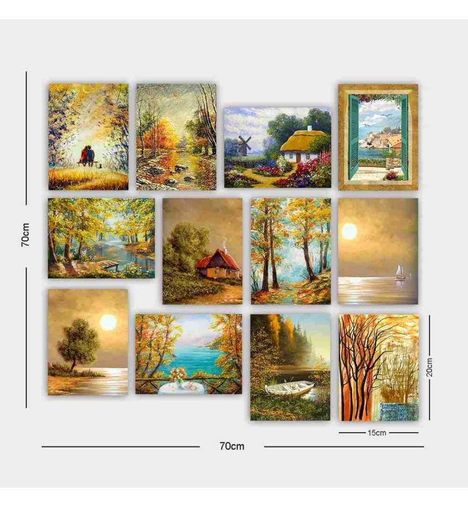 Wallxpert Decorative MDF Painting, 12 Pieces, Mu… | DeinDeal