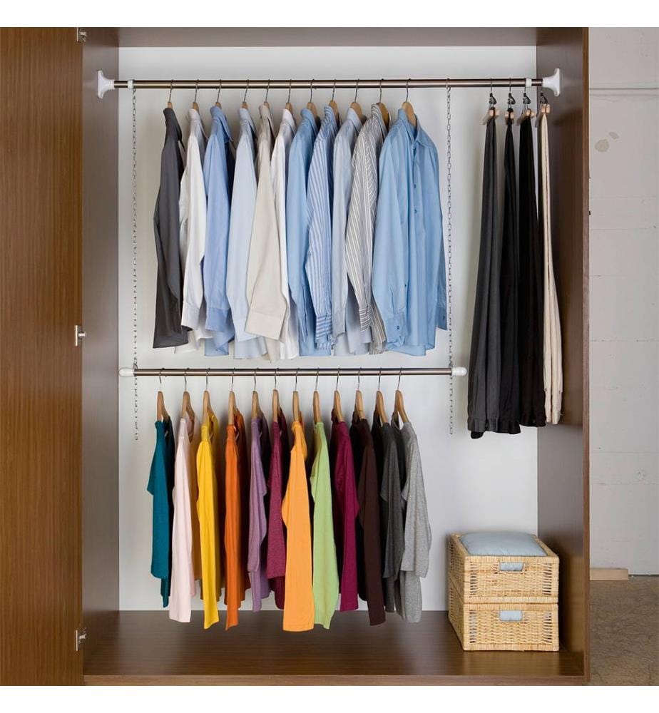 Wenko 3-piece stainless steel telescopic closet … | DeinDeal