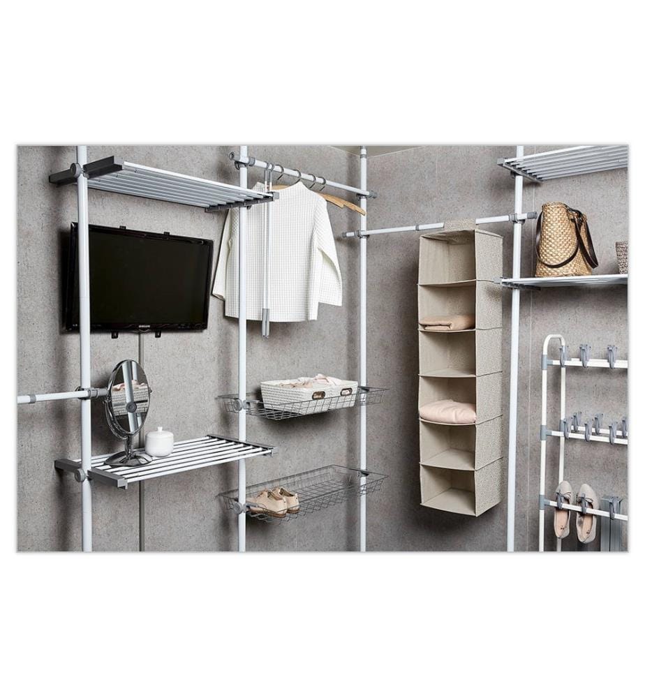 Wenko Hercules Twin telescopic closet system, | DeinDeal