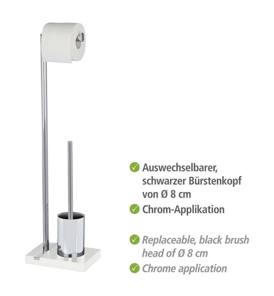 Wenko Noble toilet combination - White and Silver | DeinDeal