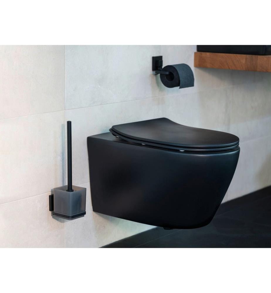 Wenko Vacuum-Loc® WC set Quadro - Black | DeinDeal