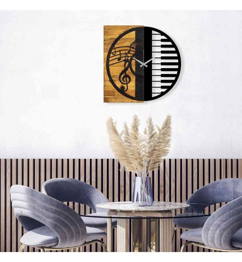 Wallxpert Decorative Wooden Wall Clock, Walnut B… | DeinDeal