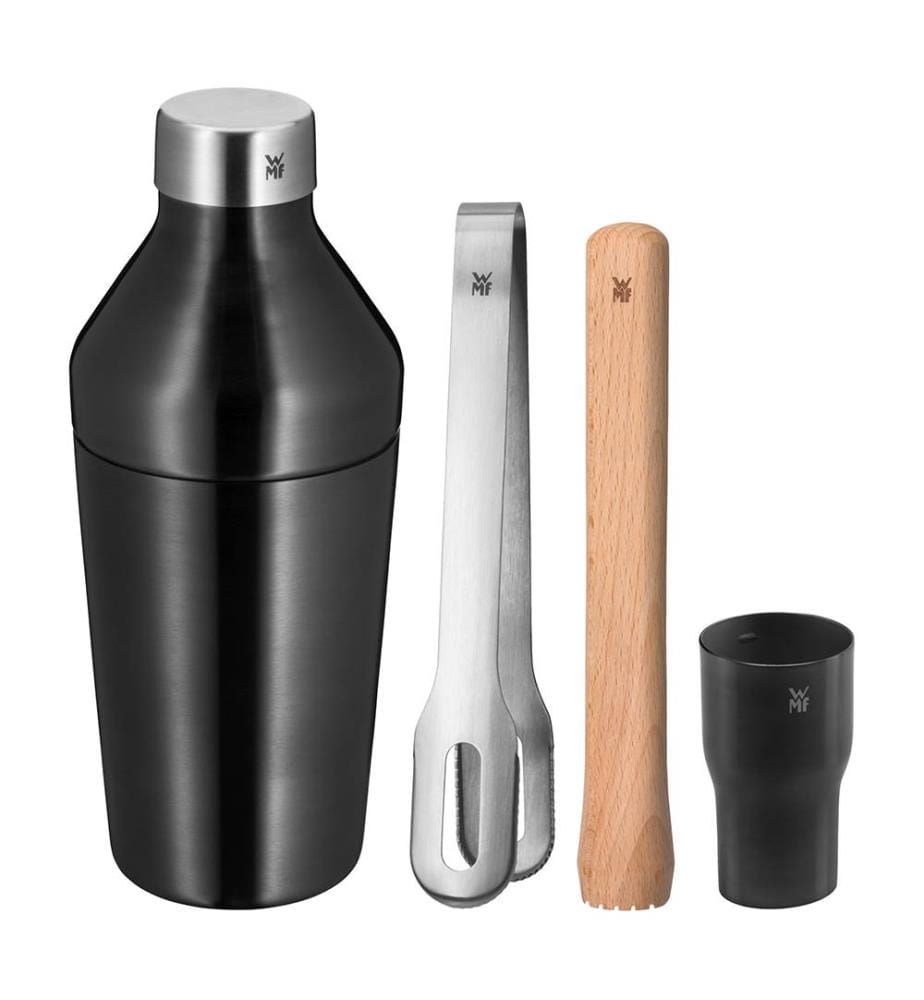 WMF Baric Cocktail Set, Silver and Black | DeinDeal