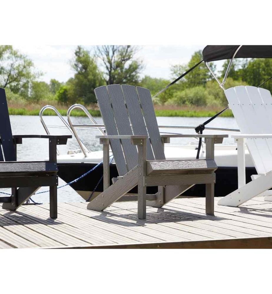 Chaise Basse Fauteuil de Jardin Effet Bois Gris … | DeinDeal