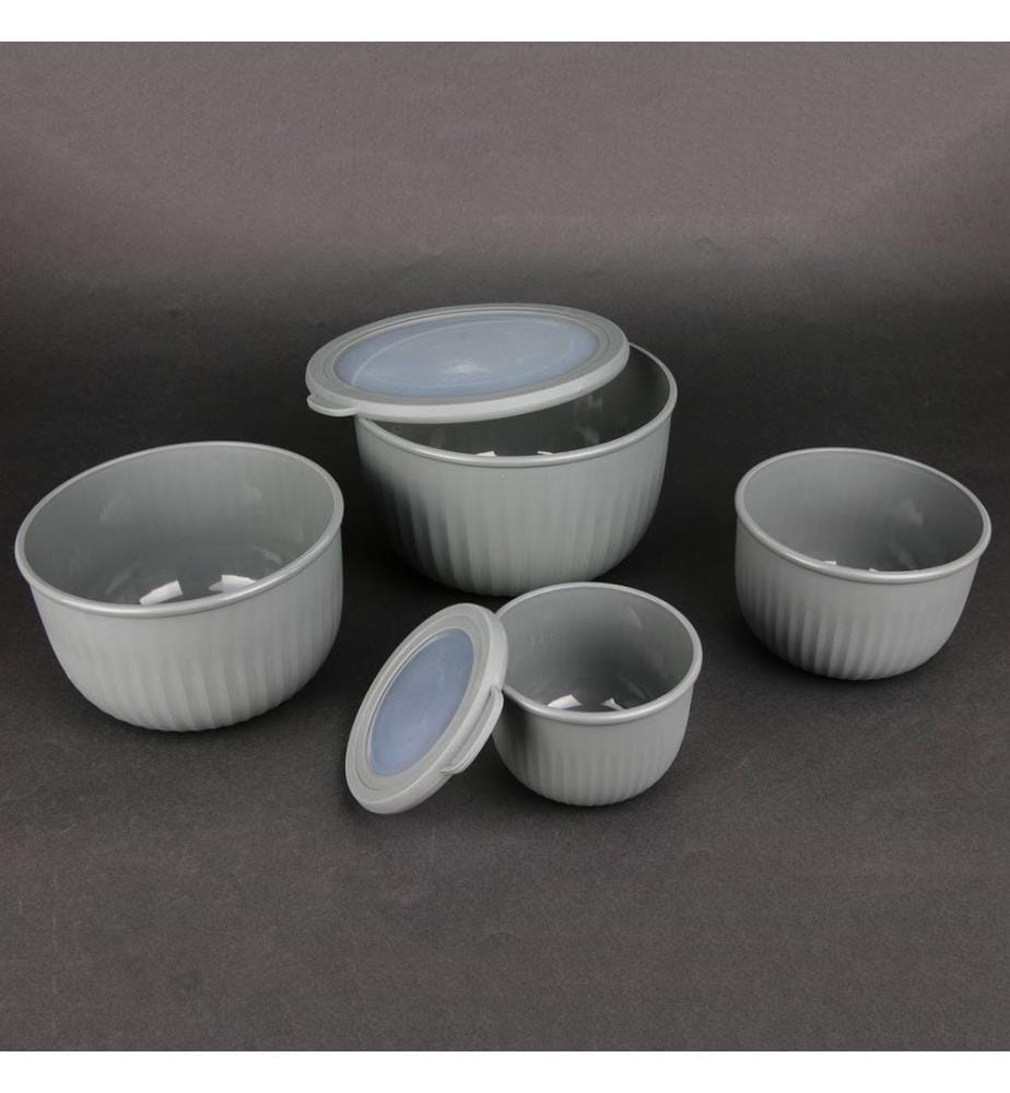 Set of 4 Storage Boxes - Grey | DeinDeal