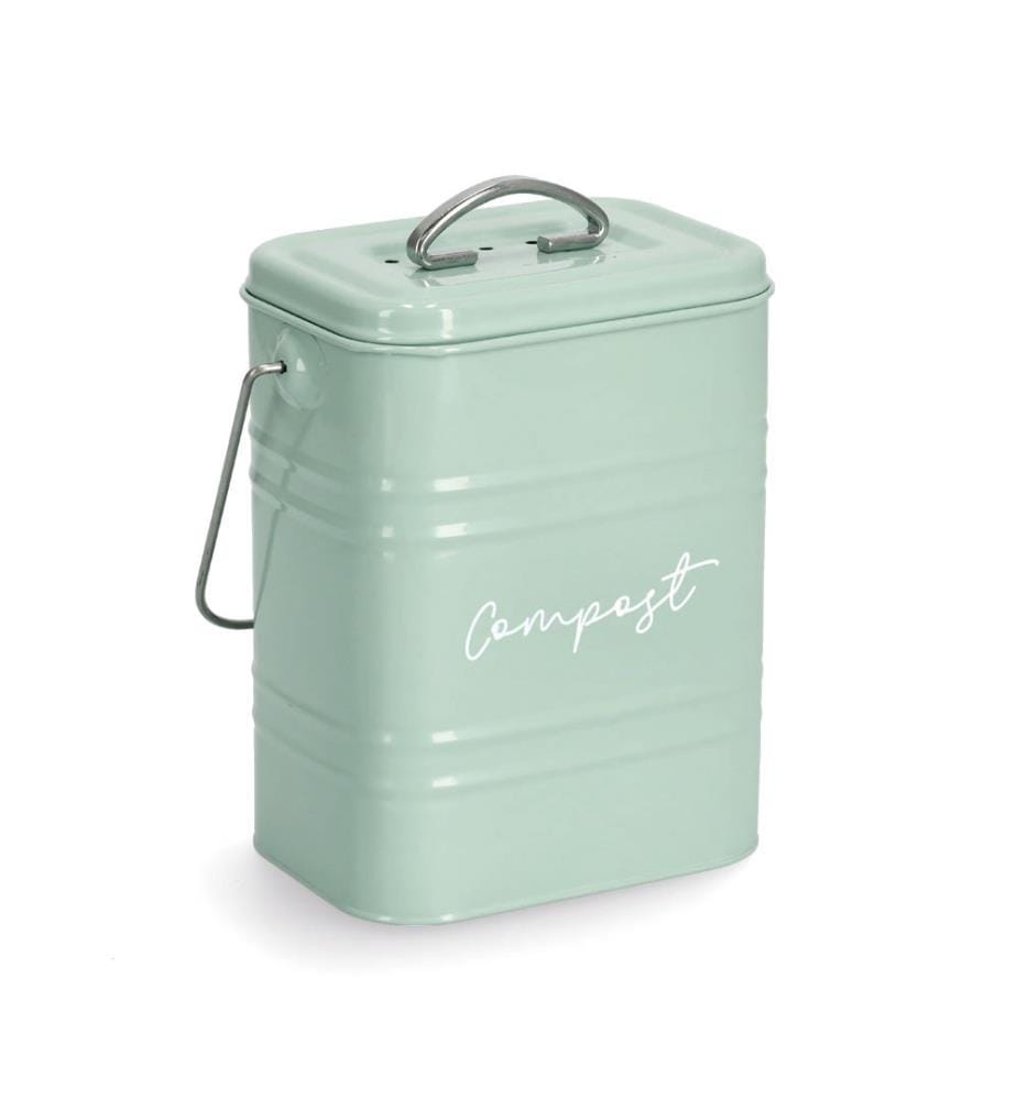 Zeller Compost bin - Metal - Mint Green | DeinDeal