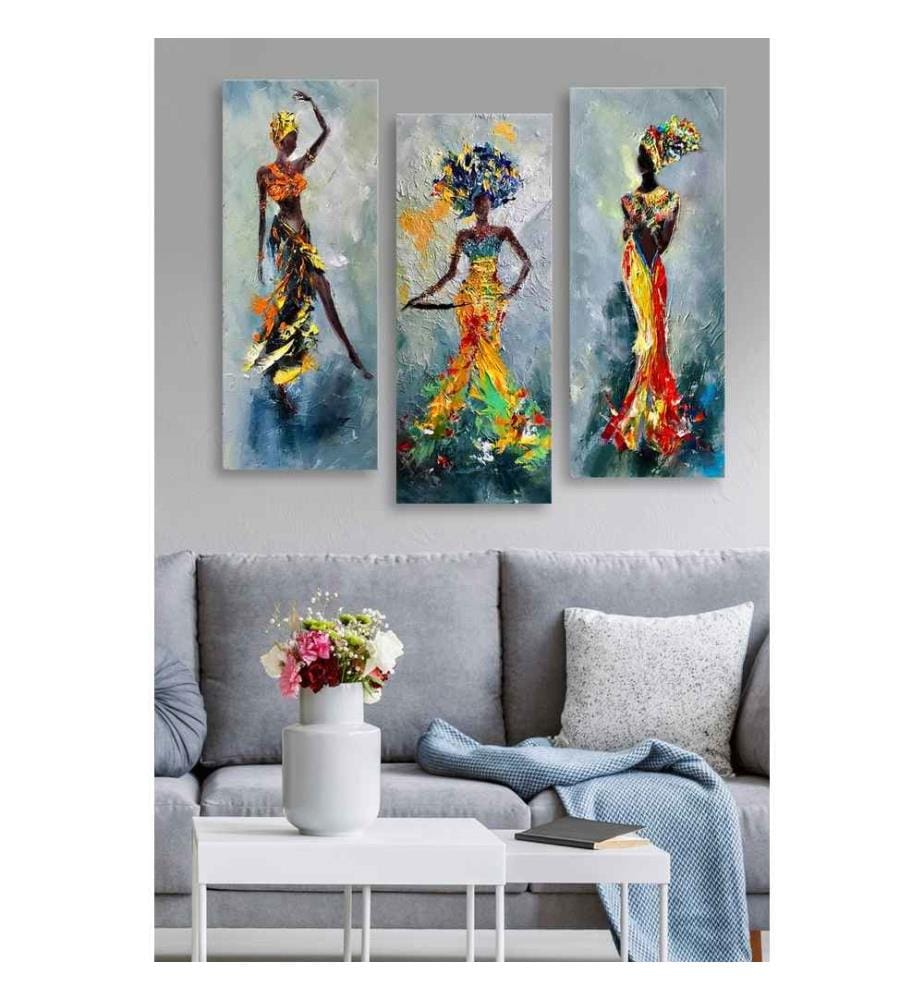 Wallxpert Decorative MDF Painting, 3 Pieces, Mul… | DeinDeal