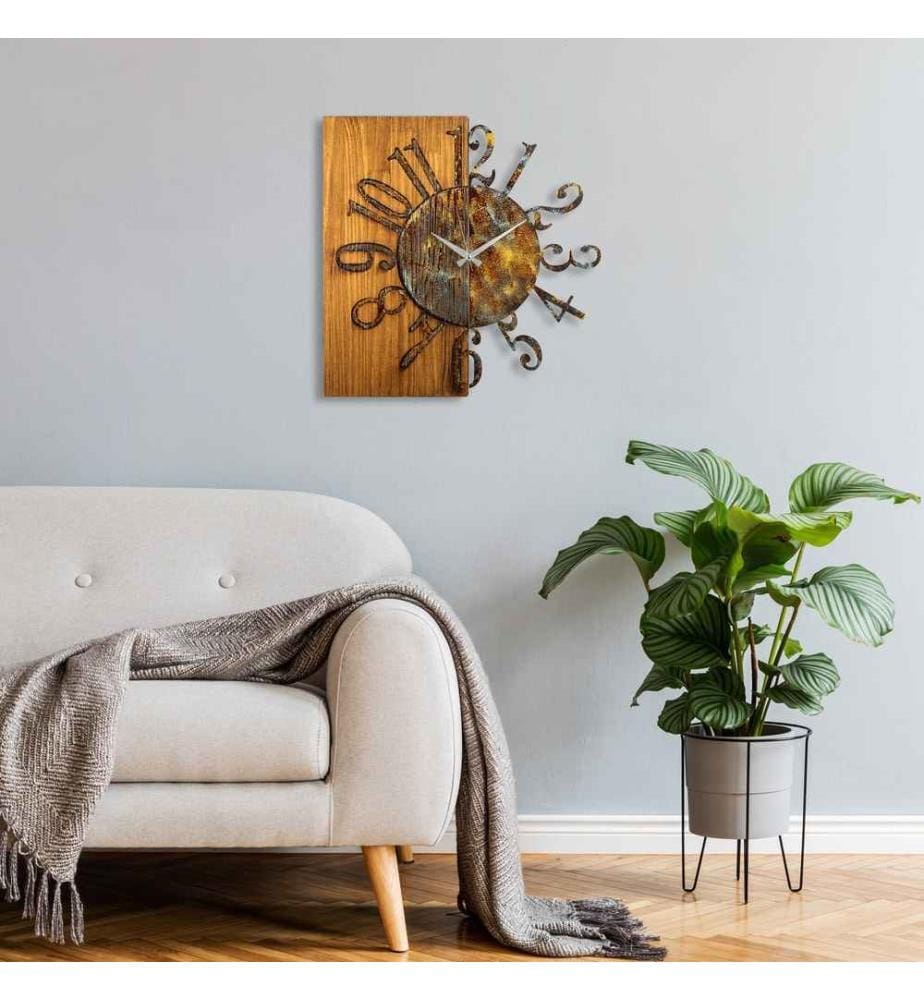 Wallxpert Decorative Wooden Wall Clock, Multicol… | DeinDeal