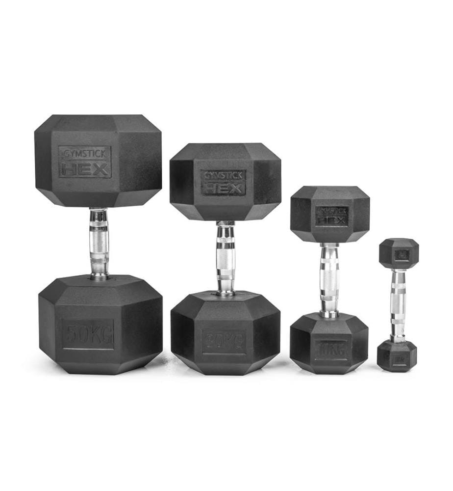 Haltère Hexagonal 5 kg -À L'Unité- Noir et chrom… | DeinDeal